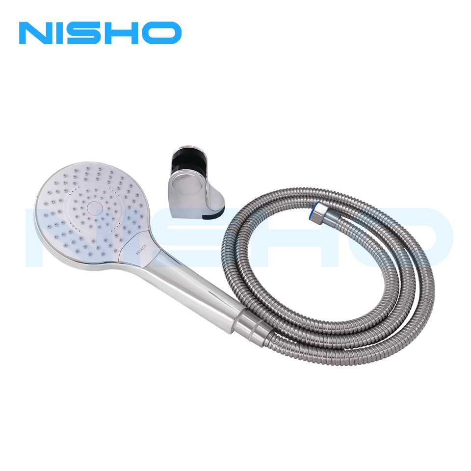 Nisho Round Telephone Handheld Shower Set Button Style Bathroom Shower ...