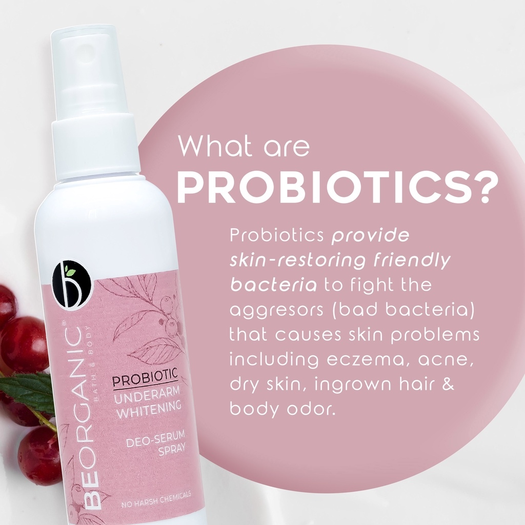 Be Organic Probiotic Underarm Whitening Odor Control Deo Serum Spray ...