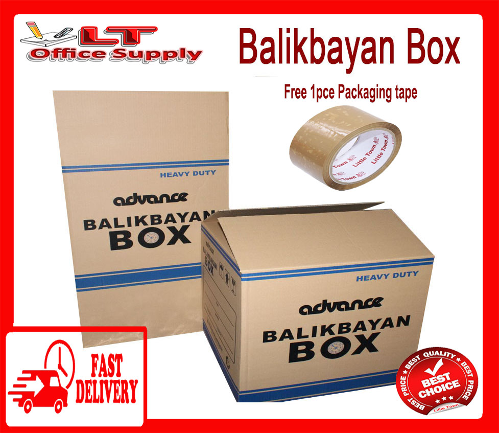3 Pieces ADVANCE Heavy Duty Brown Balikbayan Box Storage Box with ...