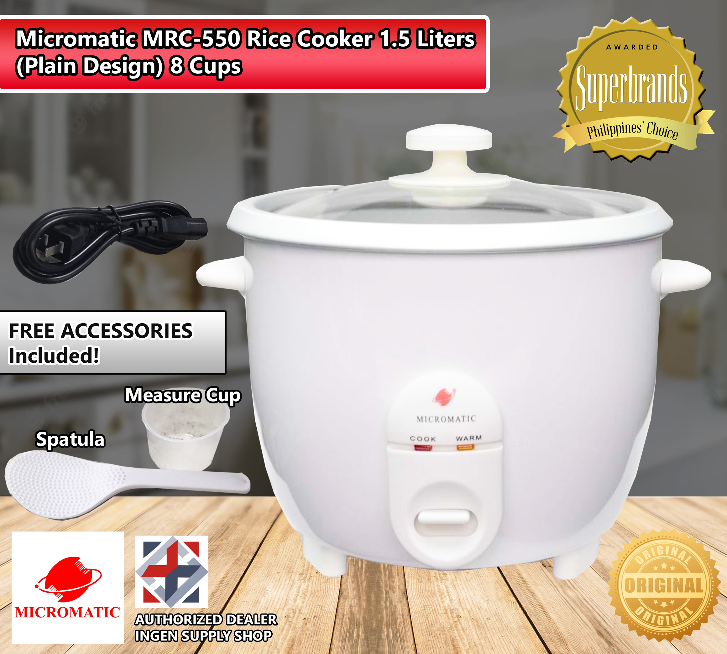 Micromatic Rice Cooker MRC-550 1.5 Liters Capacity | Lazada PH