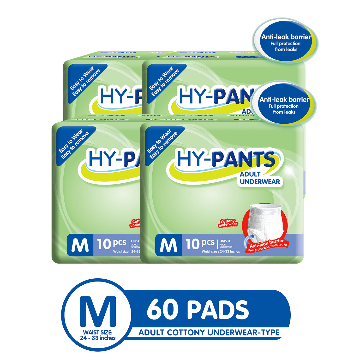 Hy-pants Adult Underwear Medium - 6 Packs (60 Pads) | Lazada PH
