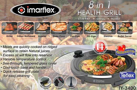Imarflex TY3400 8in1 Griller | Lazada PH