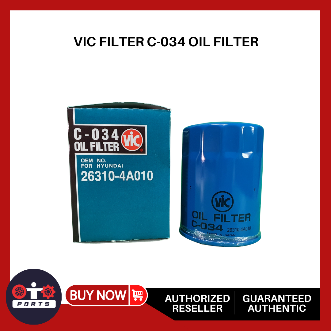 VIC Oil Filter C-034 / 100% Authentic Vic Oil Filter / Hyundai Grand Starex diesel 07-up ...
