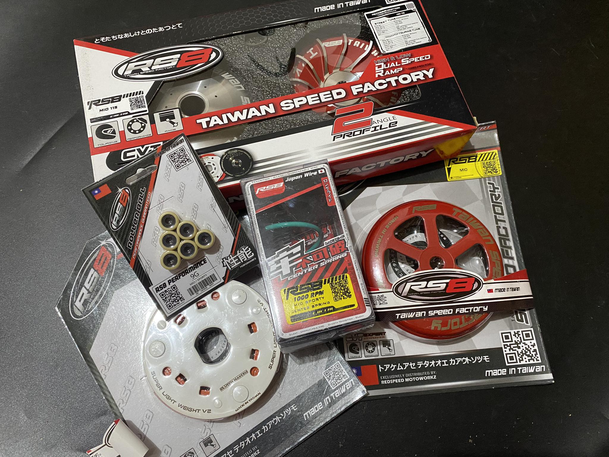 MIO SPORTY TARAGSIT RS8 CVT SET PANGGILID FOR MIO SPORTY REDSPEED V4.2 ...