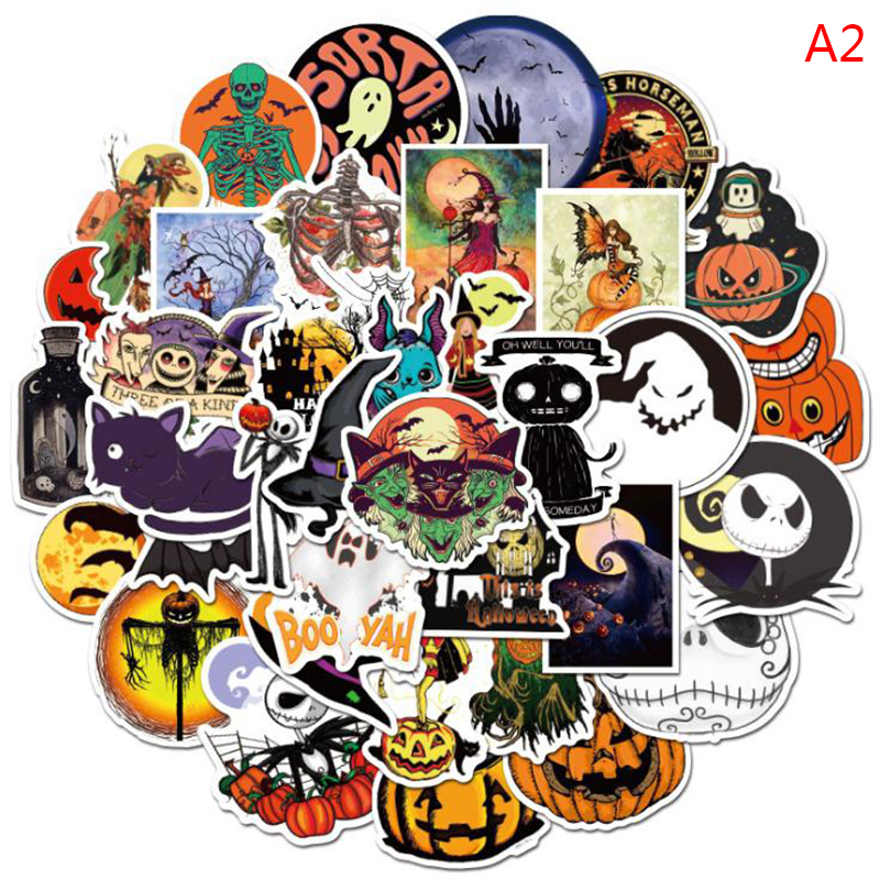 PINGZ 50Pcs Halloween Graffiti Stickers Waterproof Laptop Luggage ...