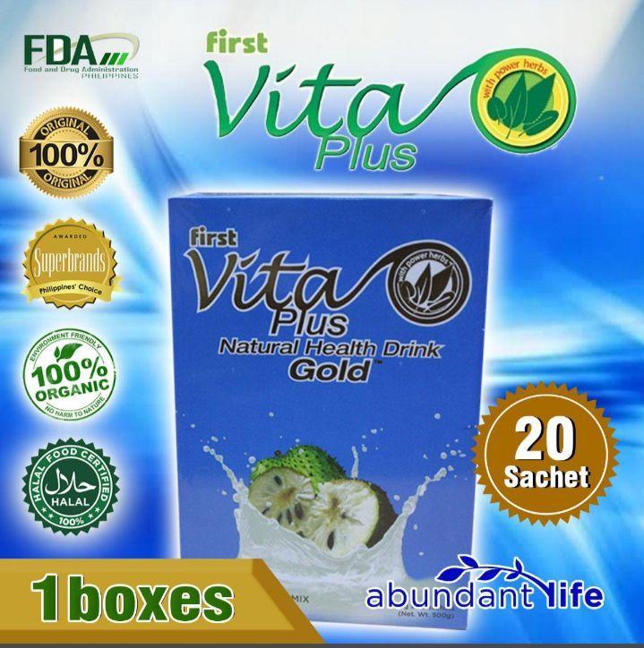 1 BOX FIRST VITA PLUS GOLD GUYAVANO FLAVOR 20 SACHET AUTHENTIC SOLD BY ...