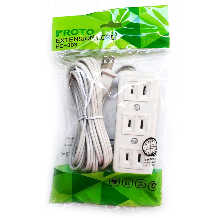 ROTO Extension Cord (3m - 3 gang) (5m - 2 gang) | Lazada PH