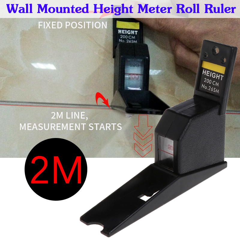 Body Height Rod Wall Mounted Height Meter Roll Ruler Growth Stature ...