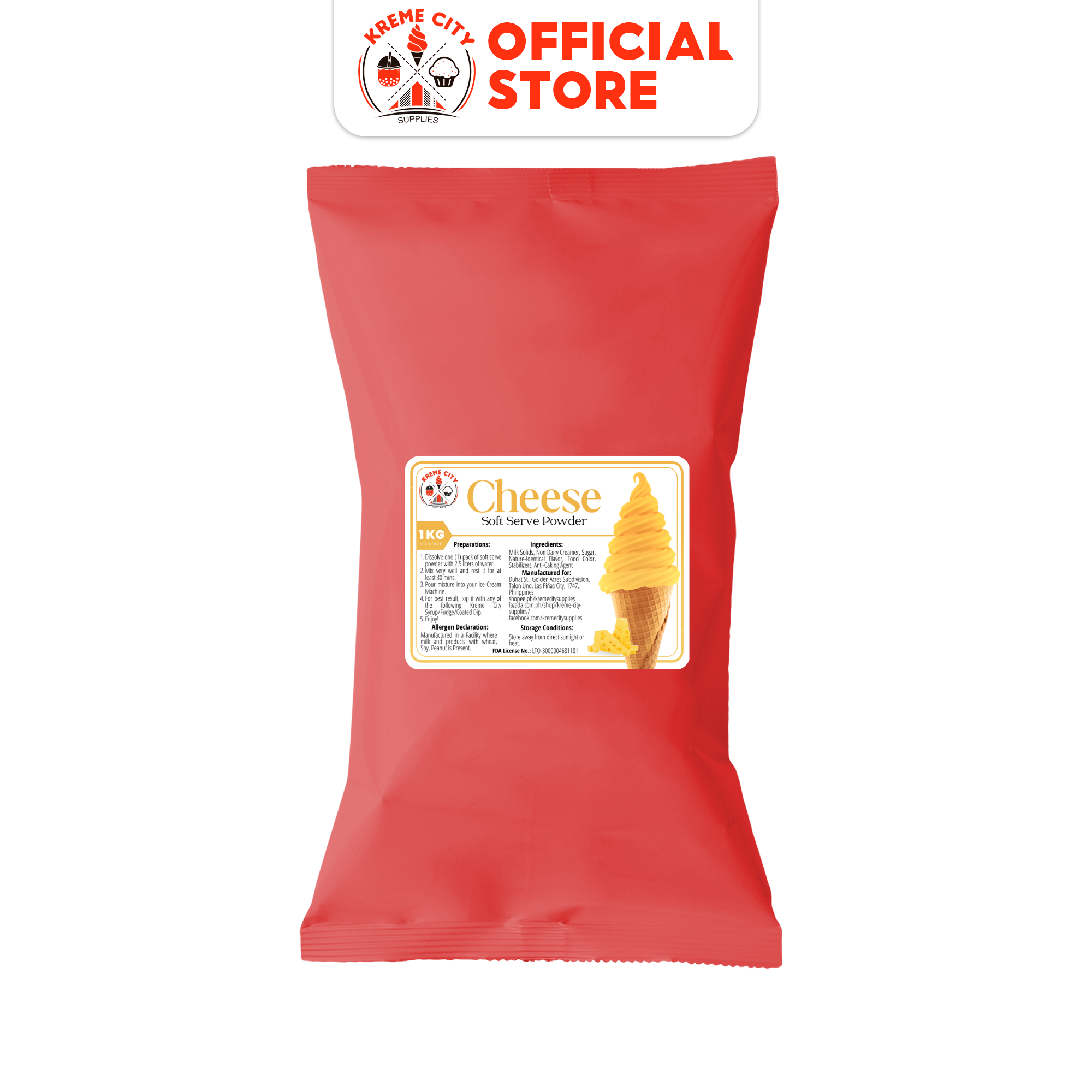 Kreme City Cheese Soft Serve Ice Cream Powder Premix 1kg | Lazada PH