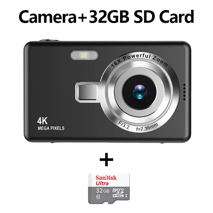 Digital Camera Photography 4K 1080P Camera For Vlogging Mini Camera ...