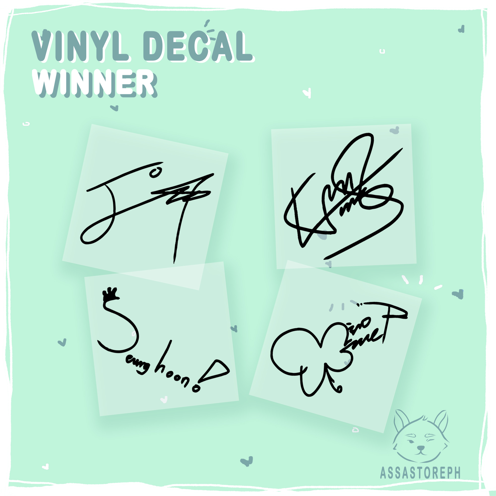 WINNER Signature Decal Waterproof Sticker | Assastoreph | Lazada PH