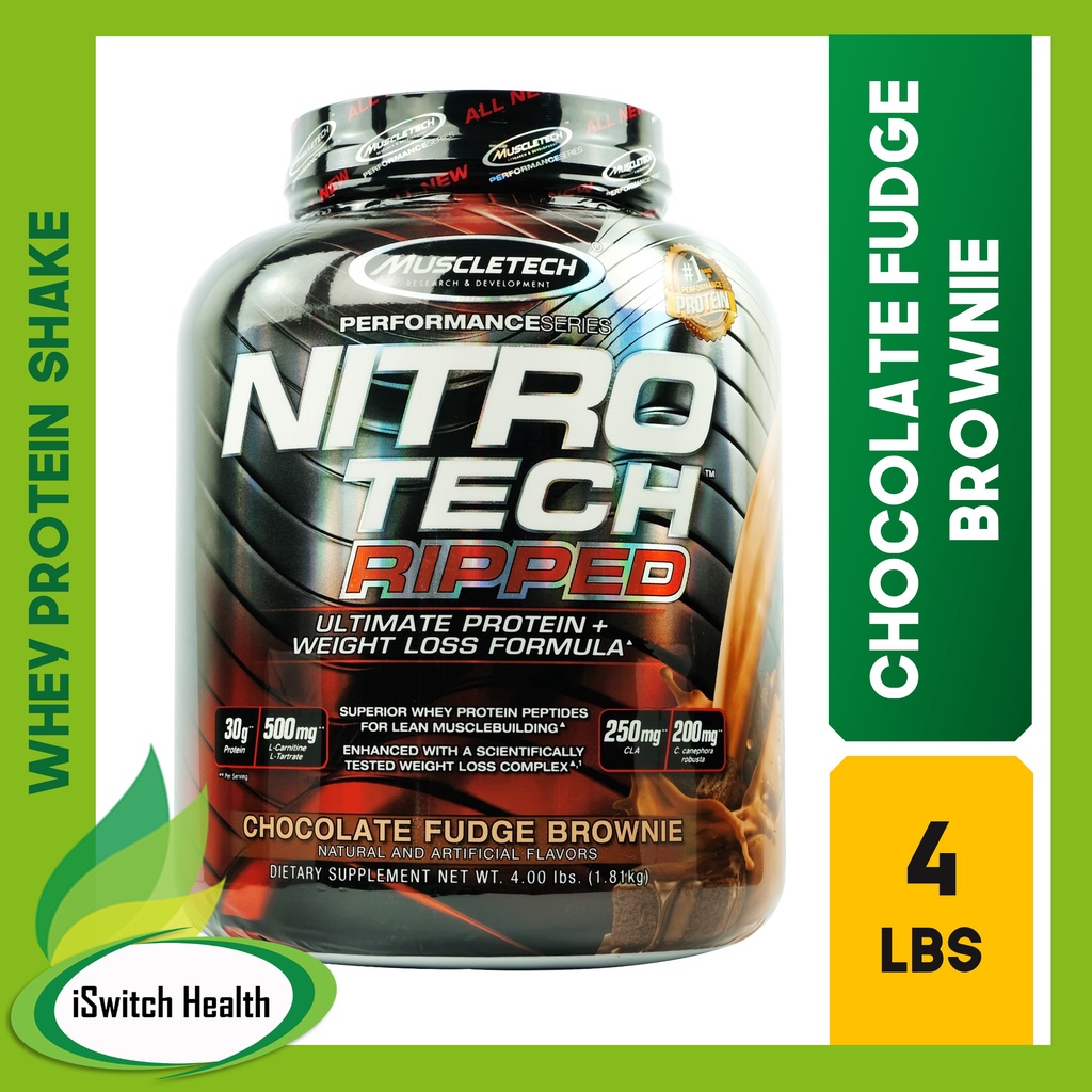 Factory direct sales Muscletech NitroTech Ripped 4lbs and 2lbs Whey ...