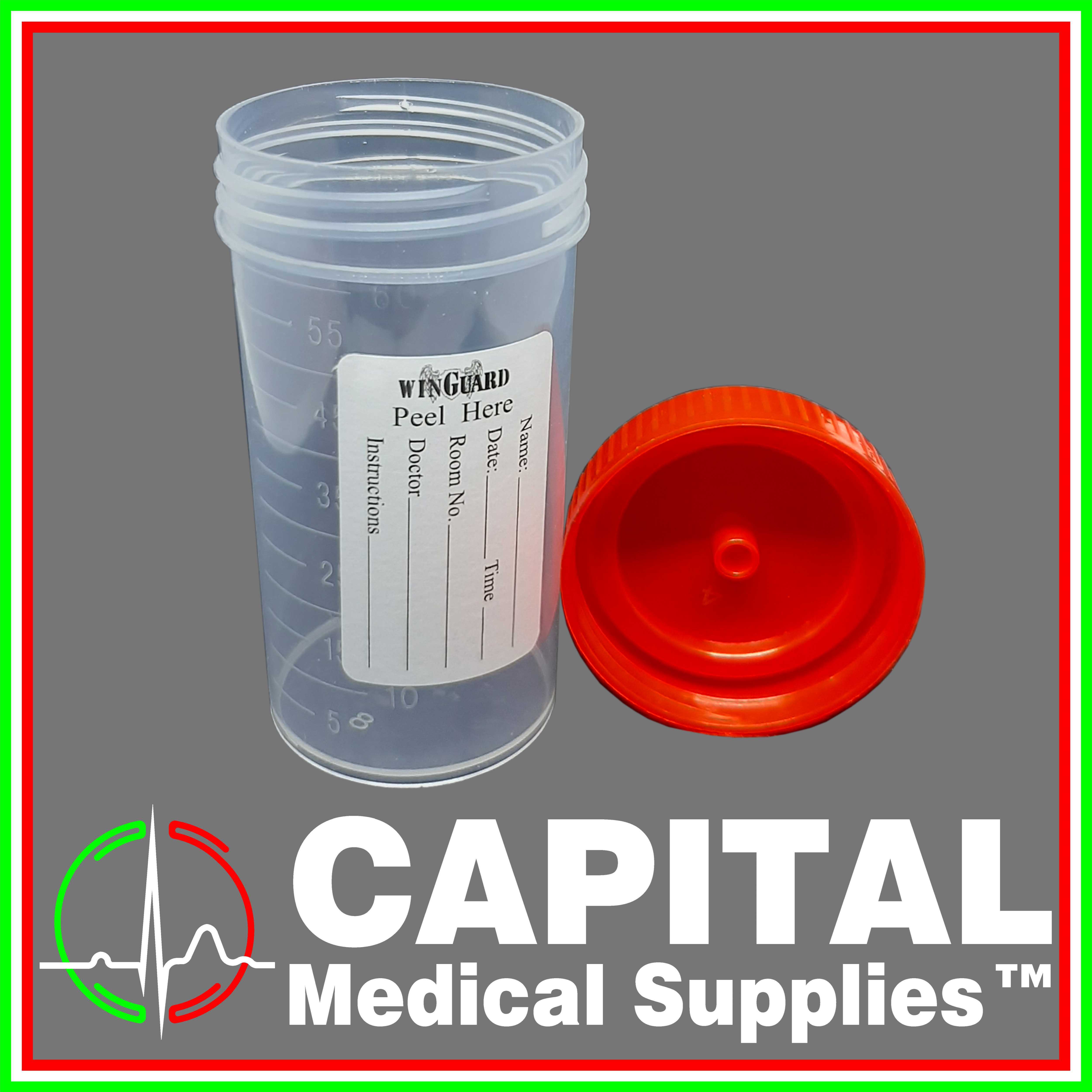 Stool / Urine Specimen Container Bottle, Screw Cap (Sterile with Spoon ...
