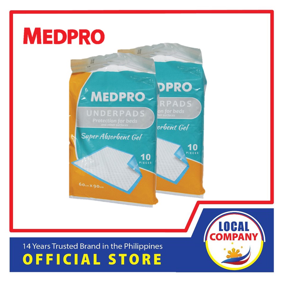 10 pcs MEDPRO Disposable Underpads 60cm X 90cm | Lazada PH