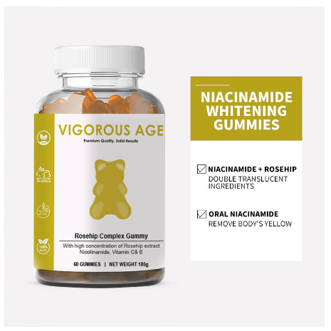 Niacinamide Glutathione Whitening Gummies Rosa Prima Rosehip Essence ...