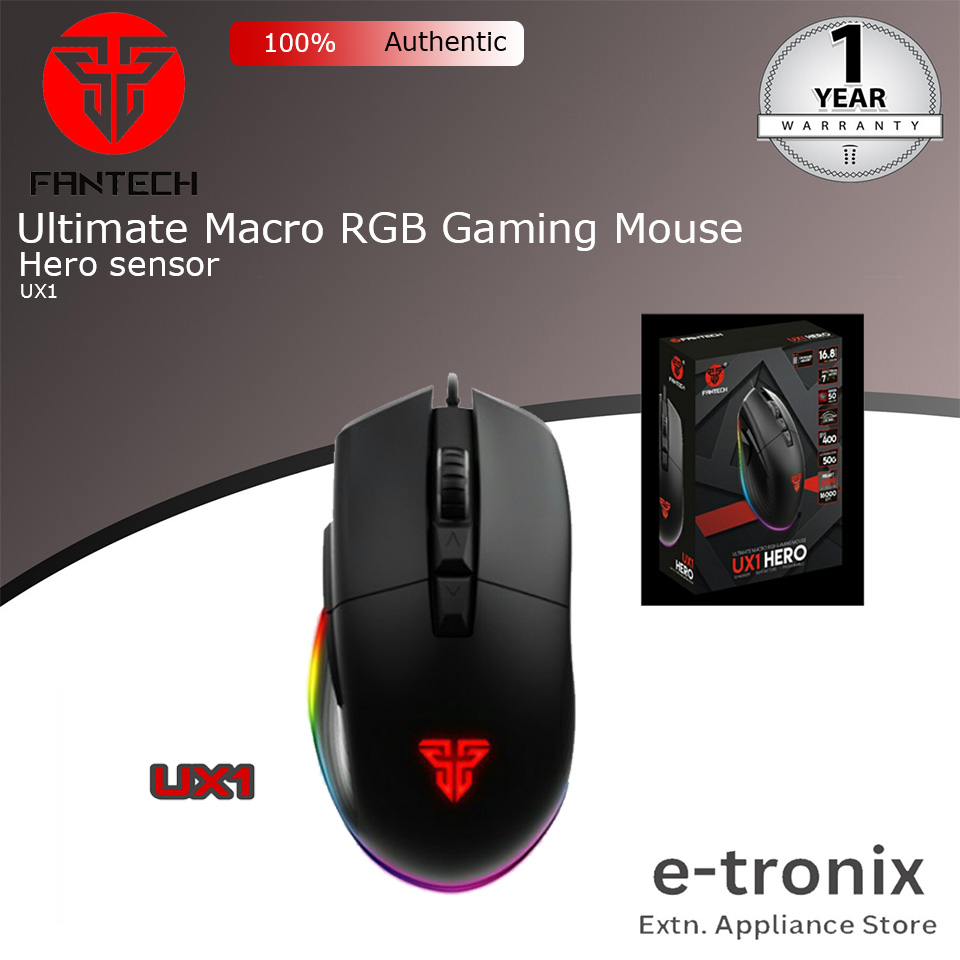 FANTECH UX1 Hero Ultimate Macro RGB Gaming Mouse | Lazada PH