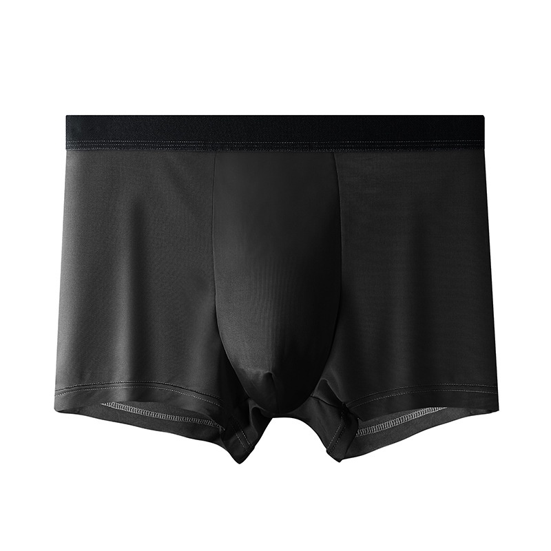 「COD」Men's Ice Silk Seamless One Piece Boxer Briefs Silky Breathable ...