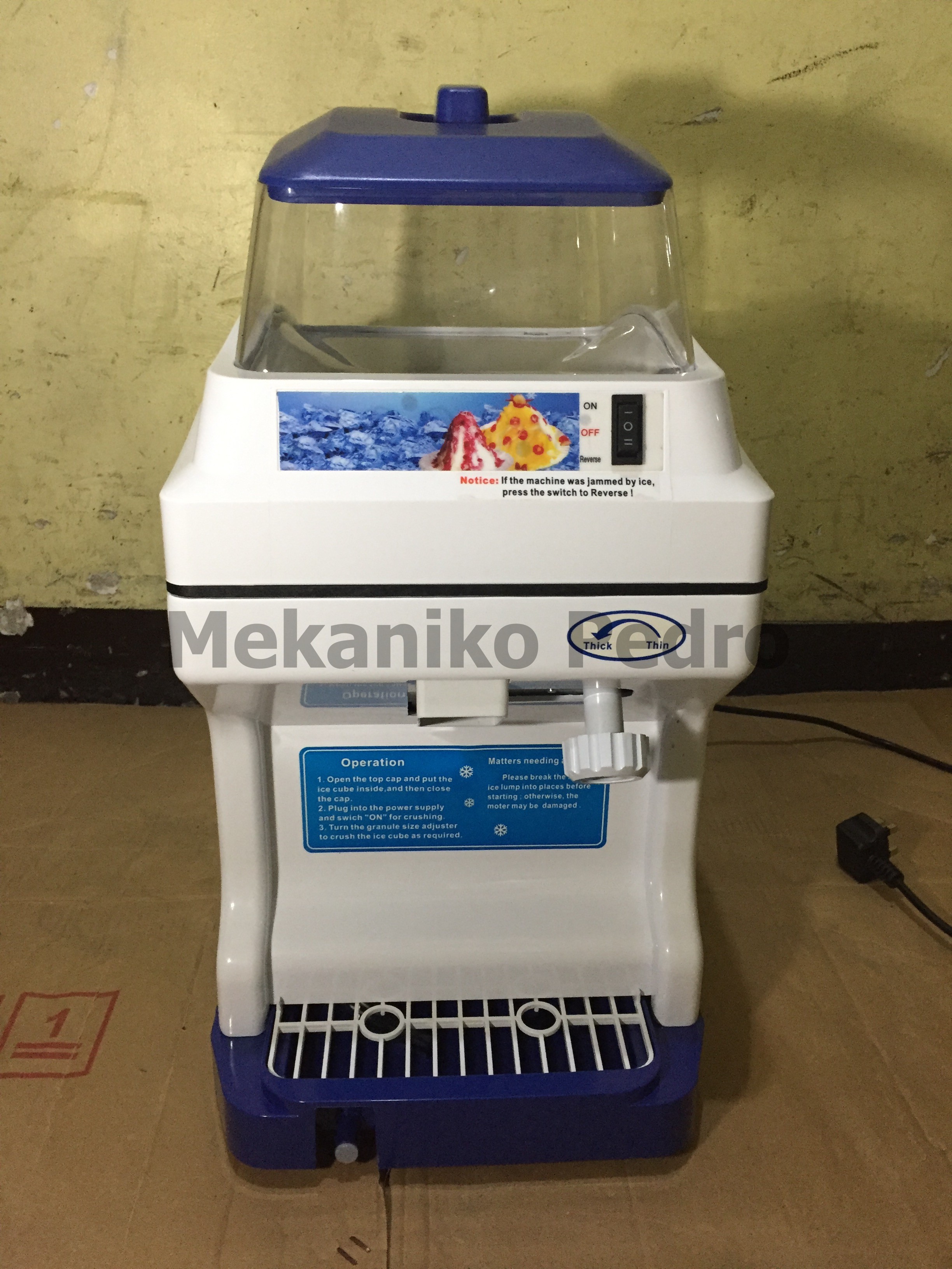 Ice Shaver with Metal Stirrer for Commercial Use Large Hopper ...