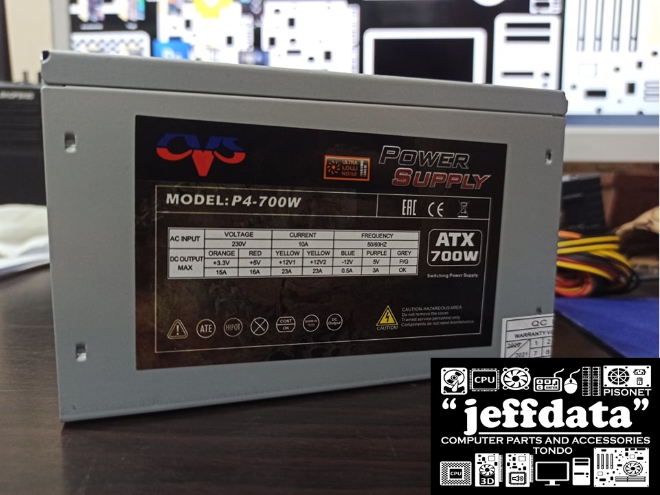 PSU Power Supply CVS 700watts standard typeJumbo Fan - no six pin ...