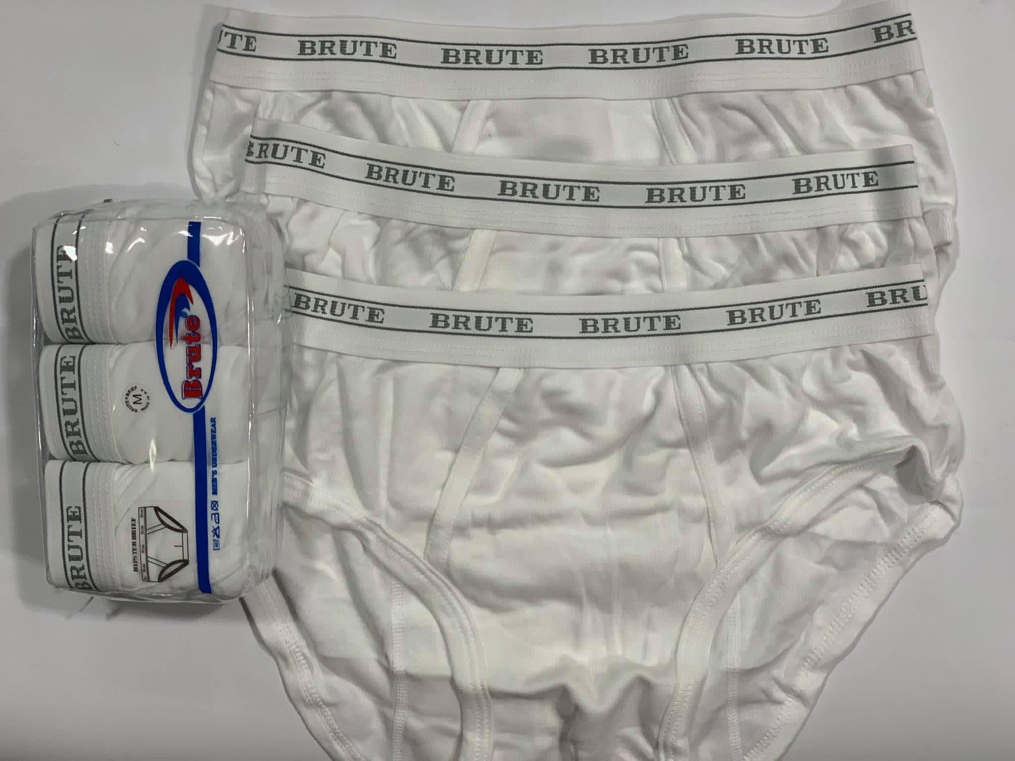 Brute Men's Cotton Briefs White and Colored Pack of 3's | Lazada PH