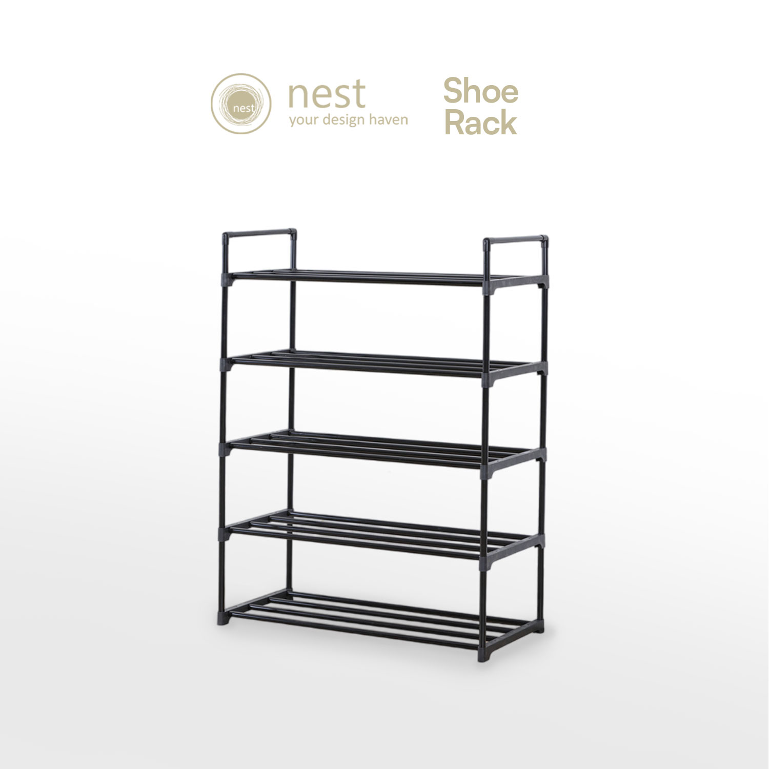 NEST DESIGN LAB Shoe Rack Stackable Shoes Slippers Organizer Shoe Stand ...