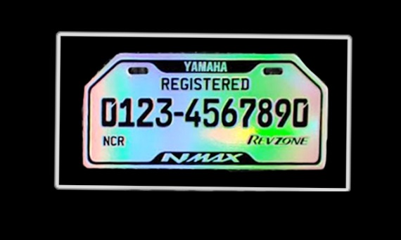 Motorcycle Temporary Plate Number CUSTOMIZE (METAL)Standard Motorcycle ...
