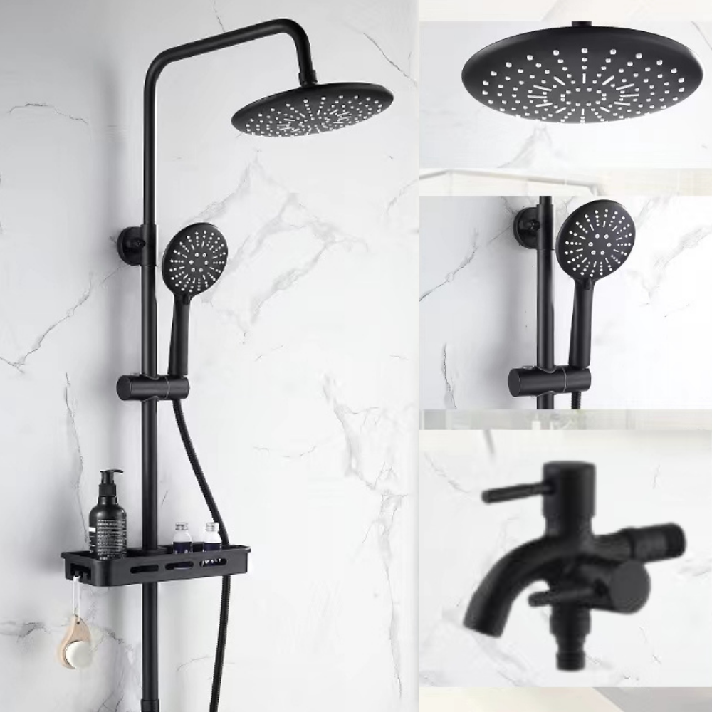 304Shower Set 3 in1 Stainless Steel Bathroom Home Full Copper Hotel ...