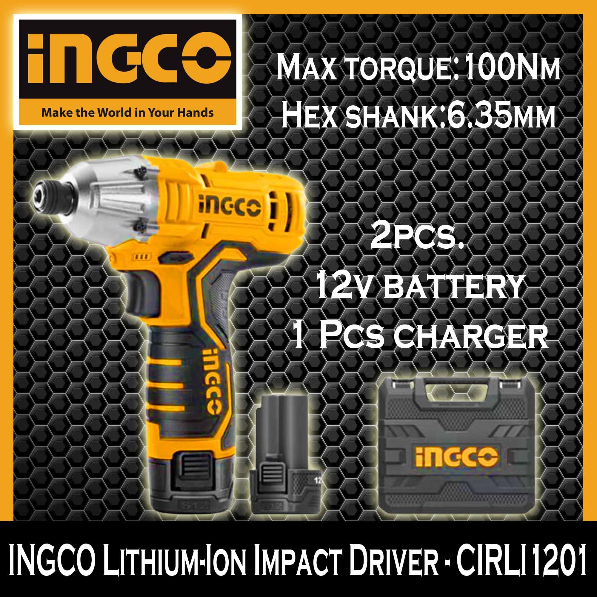 INGCO Lithium-Ion Impact Driver - CIRLI1201 | Lazada PH