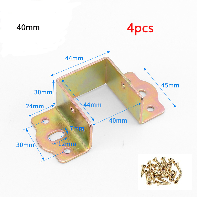 U Shaped Brackets Connector Waterproof 4Pcs Accessories Bed Brackets ...