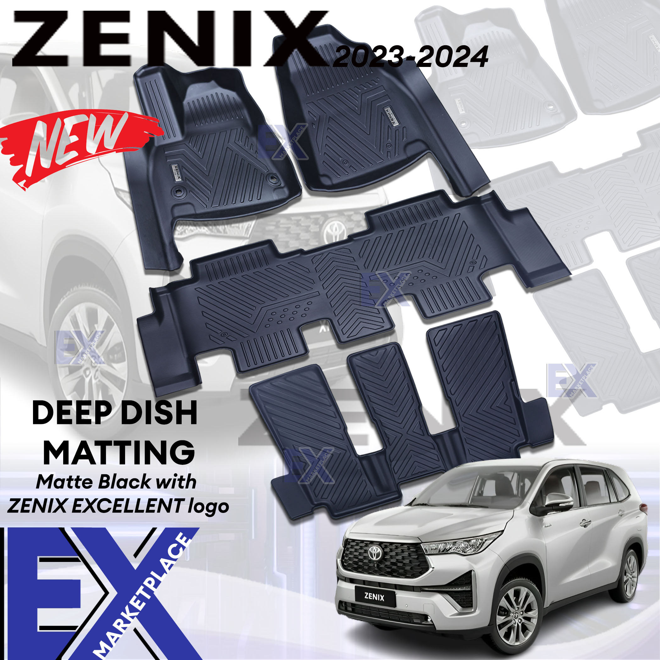Toyota Zenix 2023 to 2024 5D EXCELLENT Deep Dish Matting PREMIUM ...