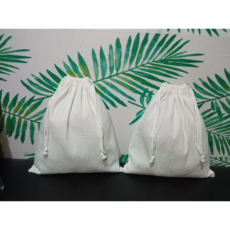 Plain Katsa Drawstring Gift Bag String Pouch Canvas | Lazada PH