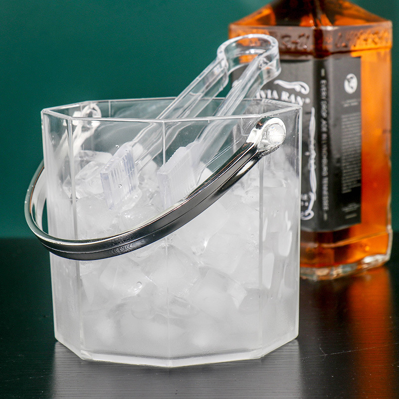 Ice Bucket for restaurant/bar Acrylic Crystal Transparent With Handle ...