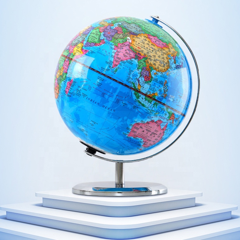 360 ° rotating retro Earth world Earth map ball 25cm geography ...