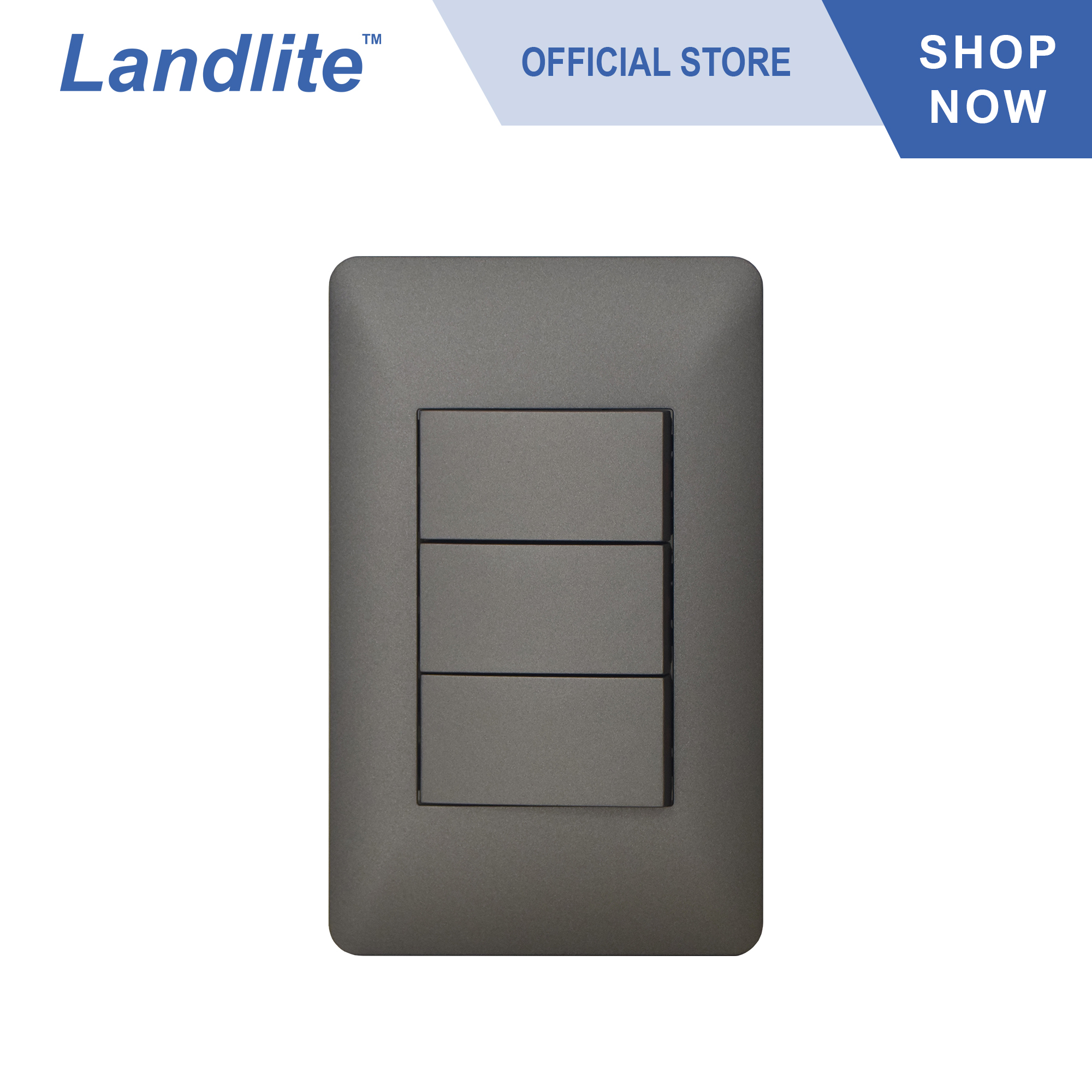 Landlite Wiring Devices LWD-SWPL-3G-1W-GRY | Lazada PH