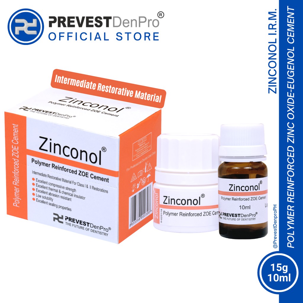 Zinconol (Polymer Reinforced ZOE Cement (IRM)) | PREVEST DENPRO | Lazada PH