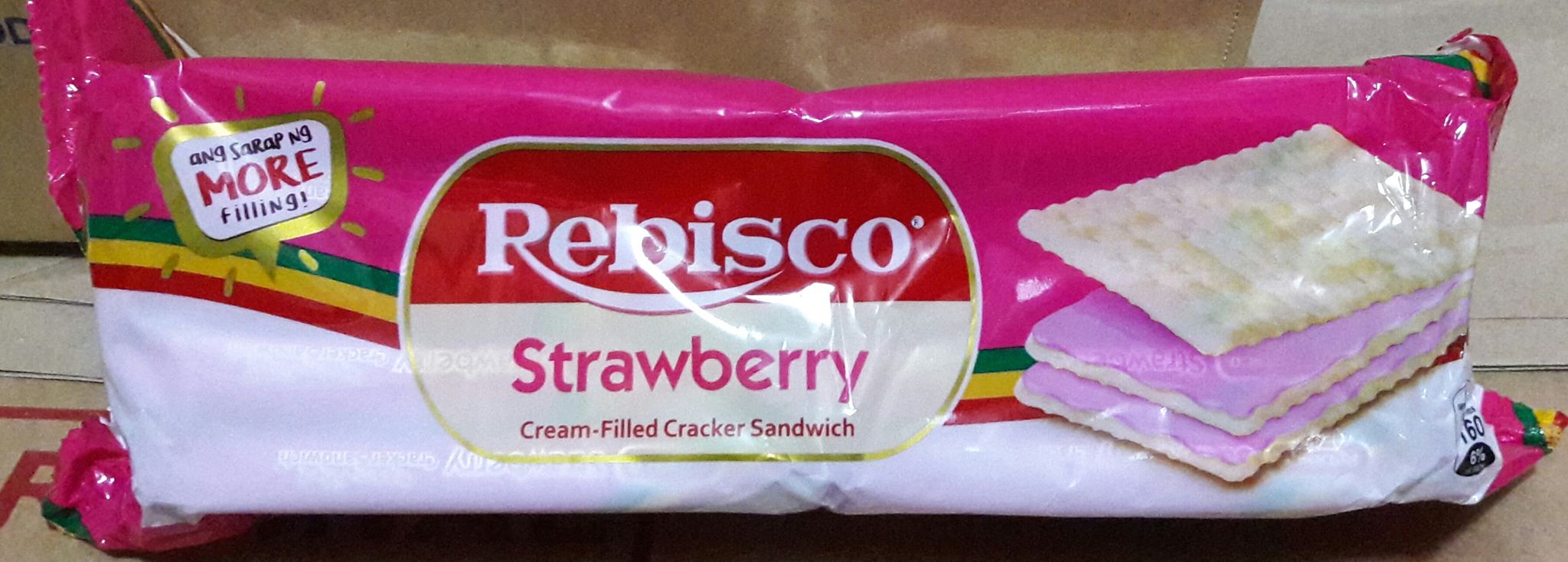 Rebisco Strawberry Cream-Filled Cracker Sandwhich (32g x 10 packs ...
