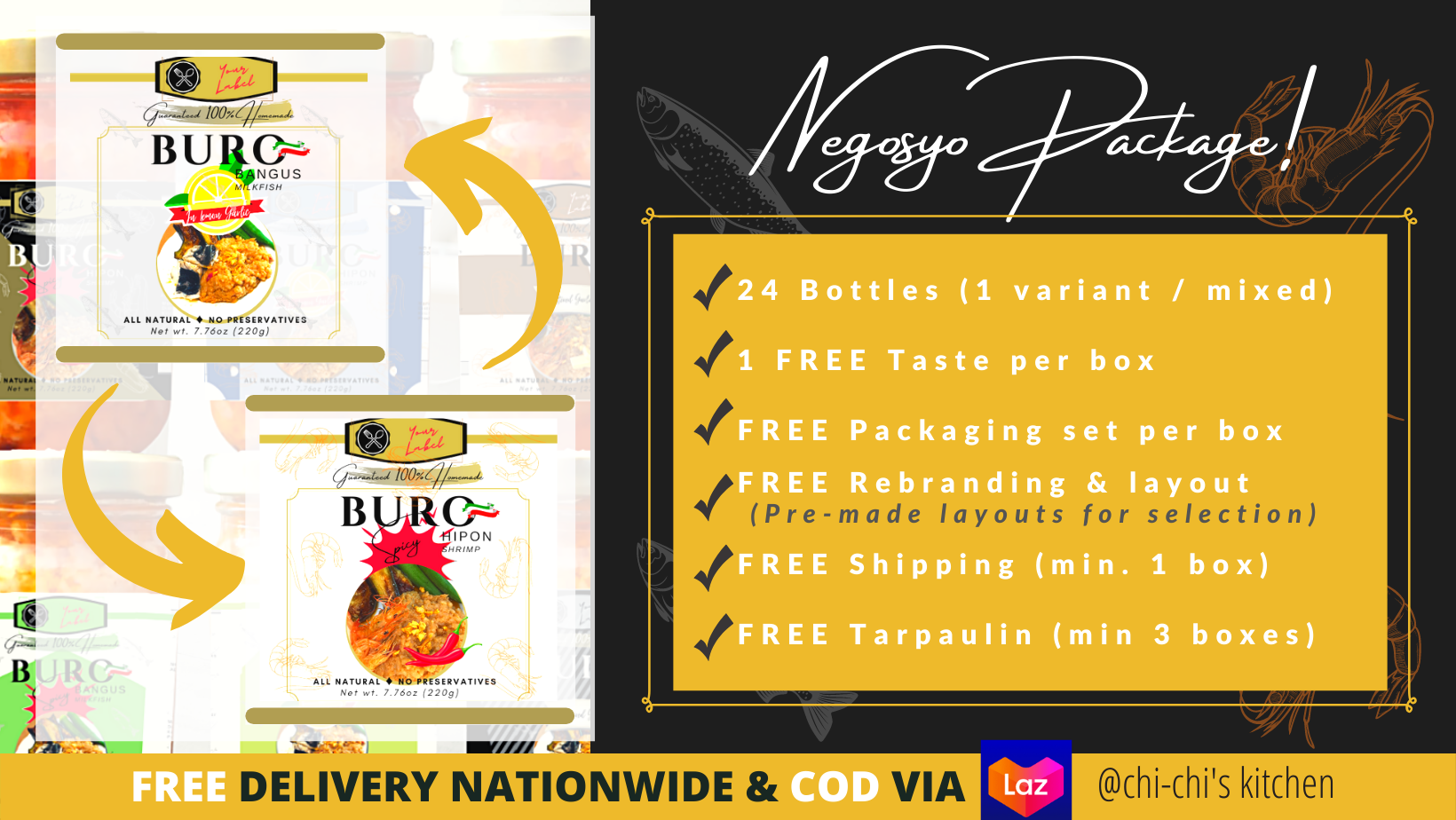 Burong HIPON - Chi-Chi's Kitchen - RESELLER B9 -1 box - 24 (220g ...