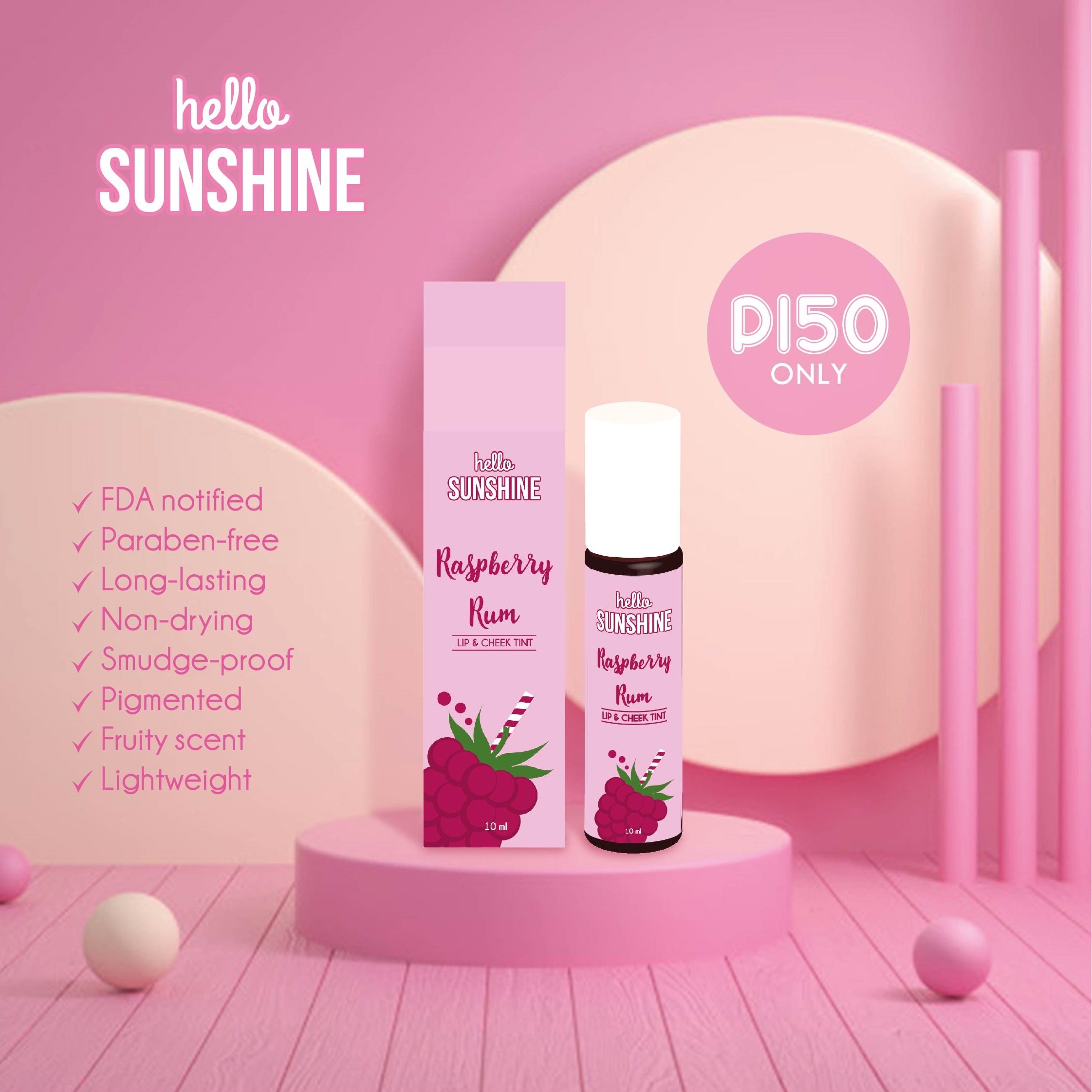 Hello Sunshine Liptint - Raspberry Rum 10mL | Lazada PH