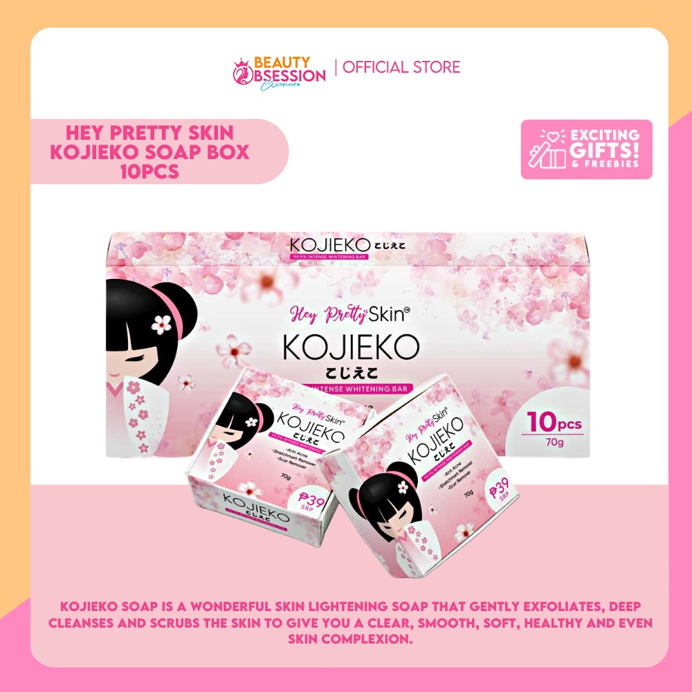 Hey Pretty Skin Kojieko Intense Whitening Soap | BOX = 10pcs | Lazada PH
