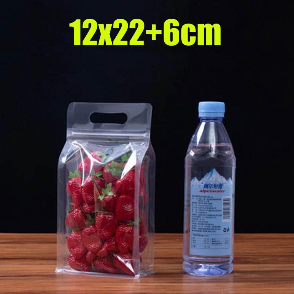 1/10/20/50Pcs Transparent Plastic Food Packaging Ziplock Bag Handle ...