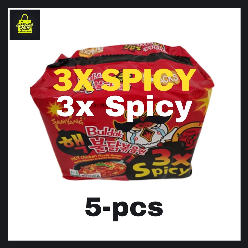 Samyang 3X Spicy Buldak Ramen Hot Chicken Flavor Ramen 140g x 5packs ...