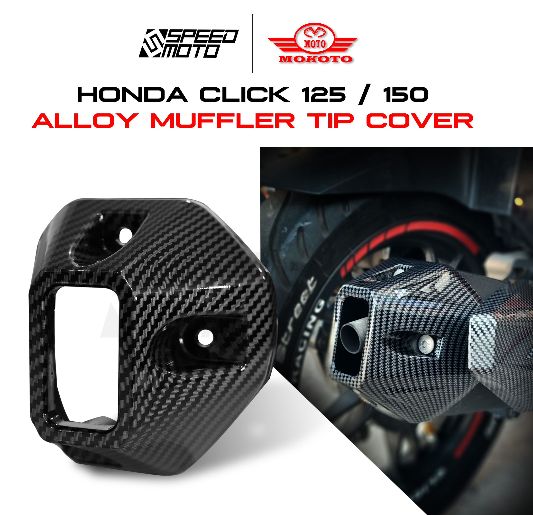 HONDA CLICK 125I / 150I V2 GAME CHANGER ALLOY MUFFLER TIP COVER Z-2423 ...