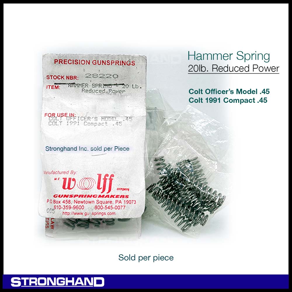 Wolff Hammer Spring, Firing Pin Spring -for CZ, Colt 1911/ 1911 A1 ...