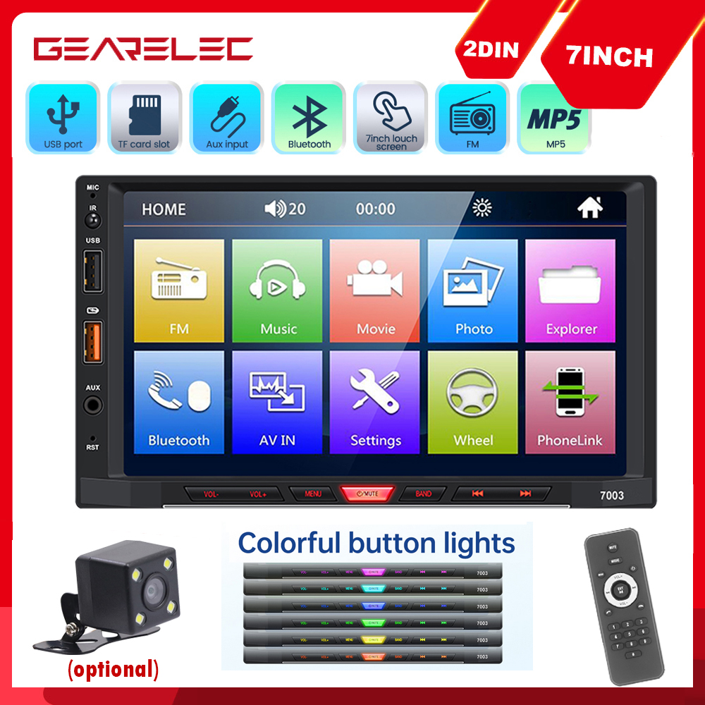 【free gift】Universal 2 Din 7" Touch Screen Car Multimedia Player Car ...