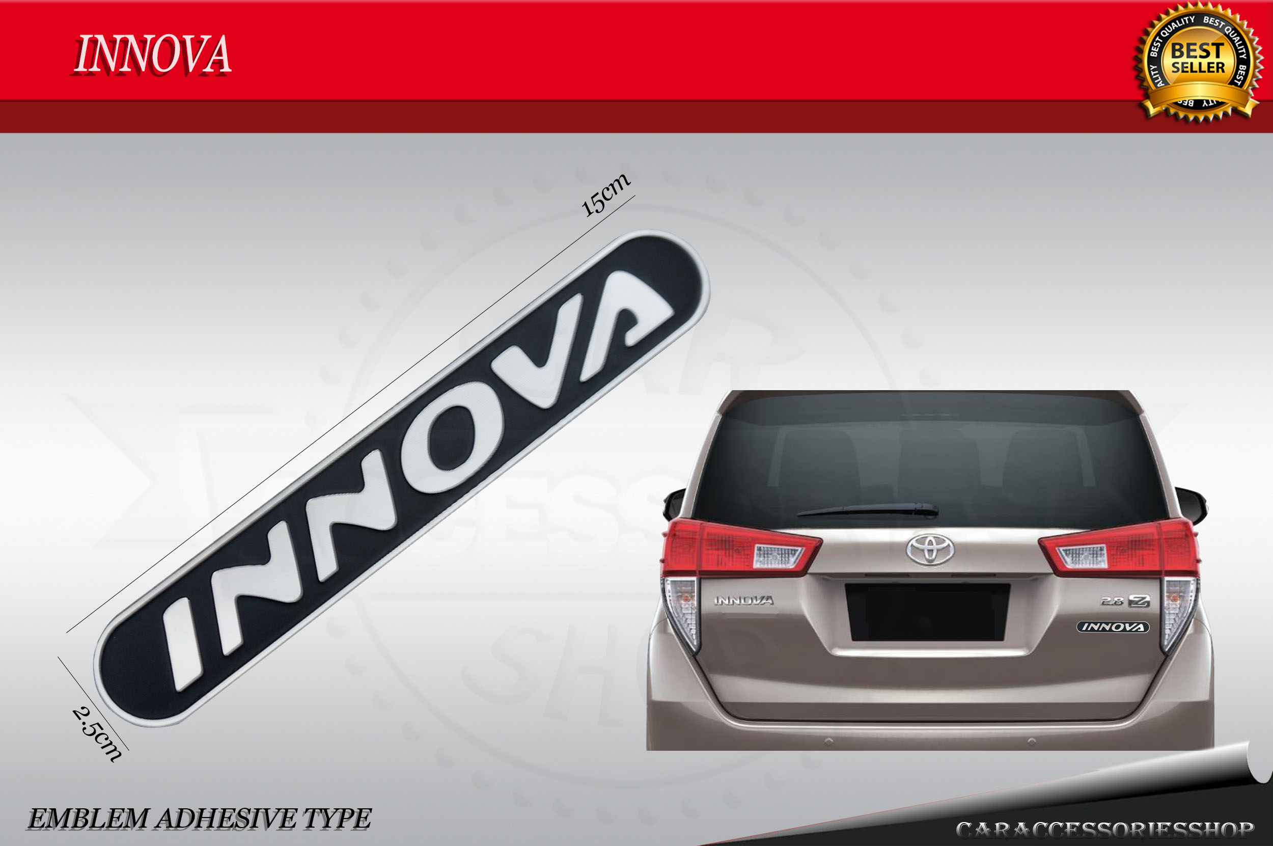 TOYOTA INNOVA EMBLEM ADHESIVE TYPE METAL | Lazada PH