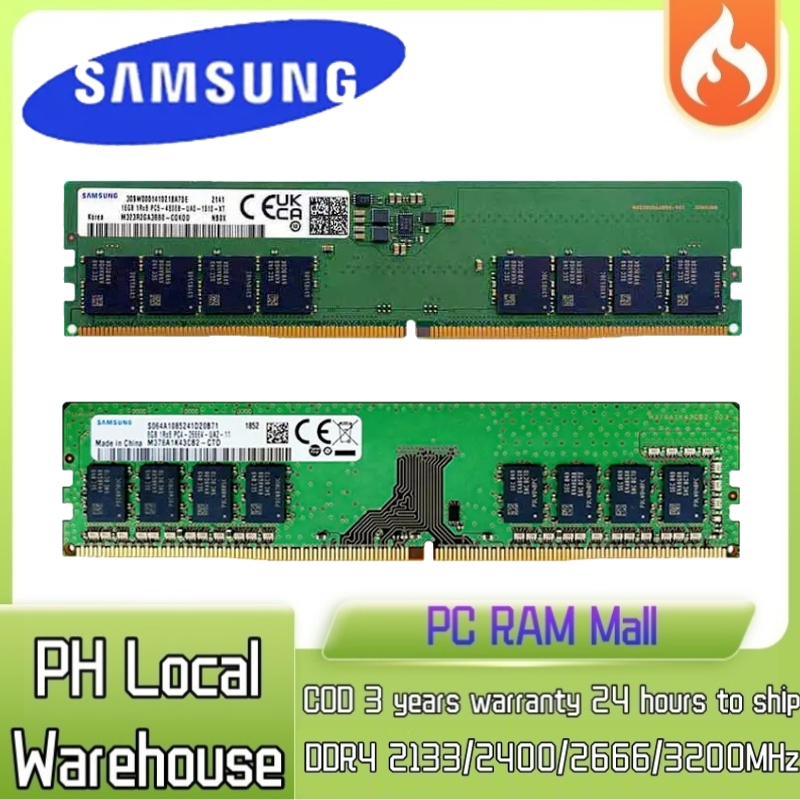 【Local 24H ship】Samsung DDR4 Ram 8GB 2133 2400 2666 3200MHZ Desktop ...
