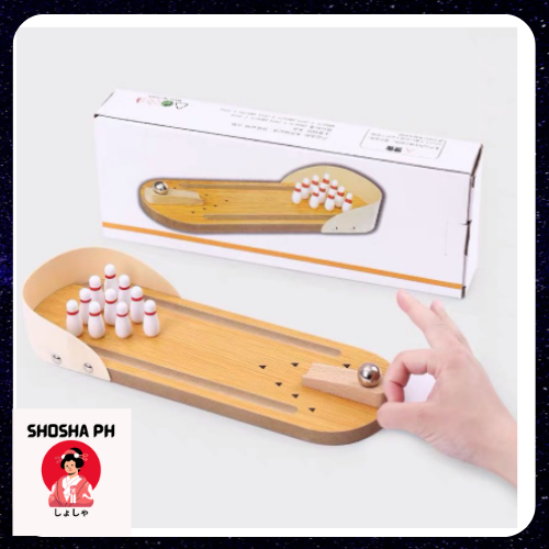 Shosha PH Mini Bowling Game Wooden Desktop Tabletop Bowling Toys ...
