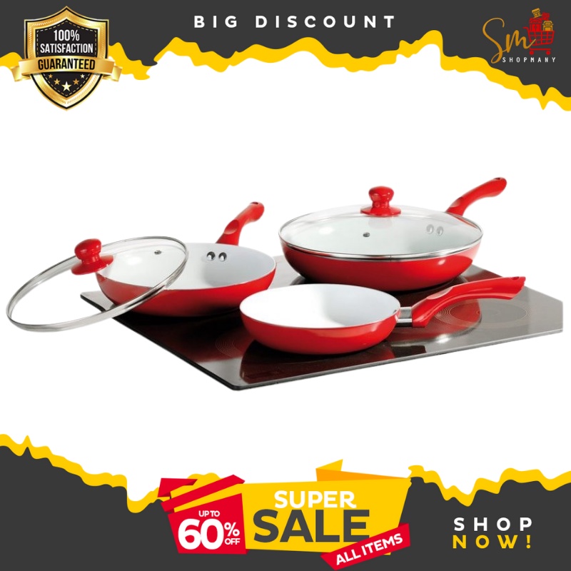 kaisa villa cookware set Shopmanyph Ceramic Eco Stone Pan Set Non-Stick ...