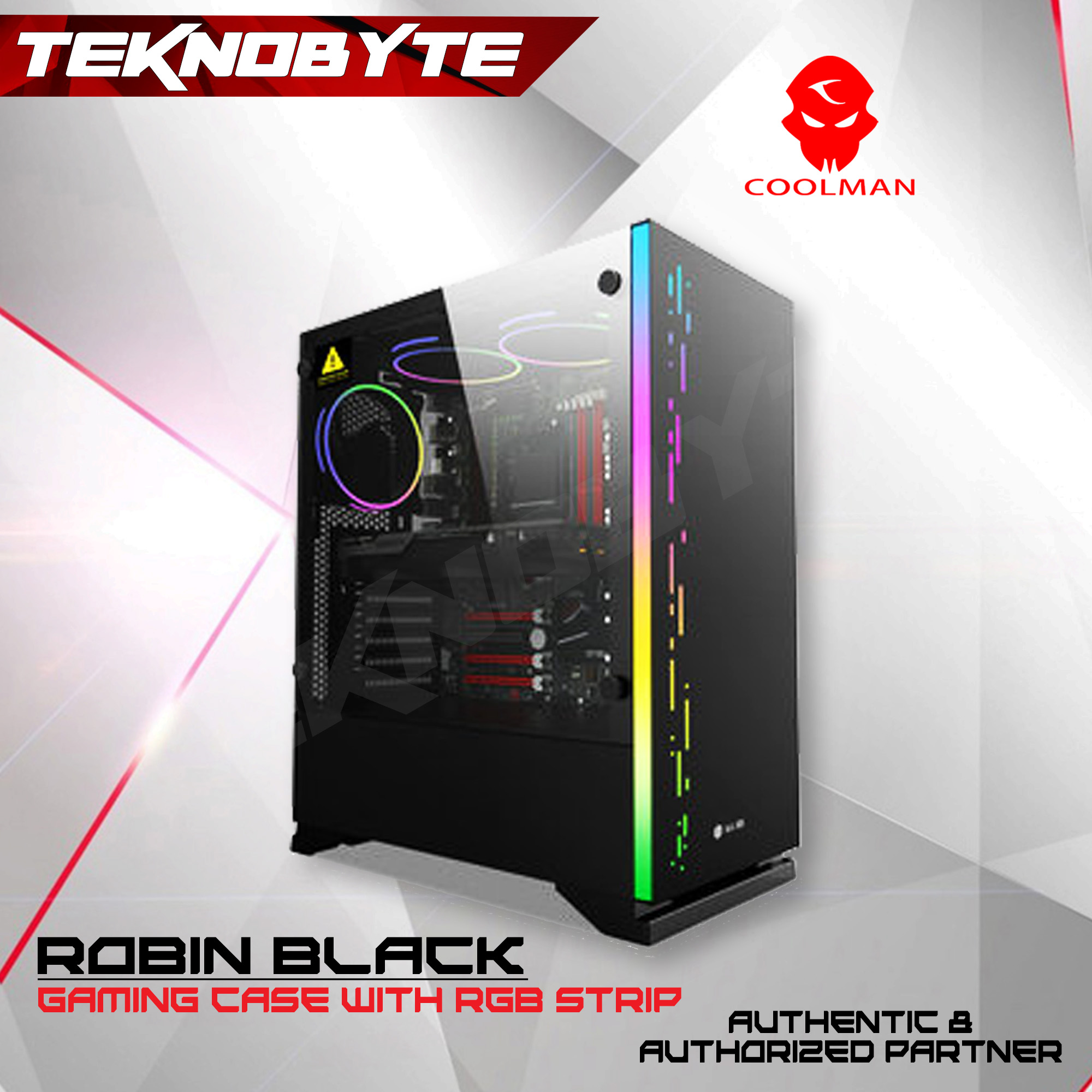 Coolman ROBIN Black Gaming Case with Led Strips | Lazada PH