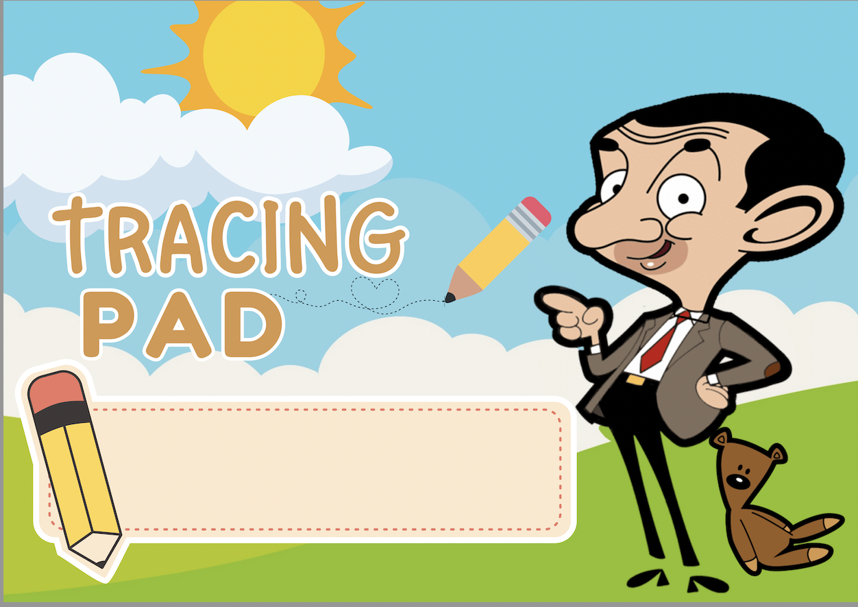 PERSONALIZED TRACING PAD HIGH QUALITY PRINT FOR KIDS RING BINDED| 70 ...